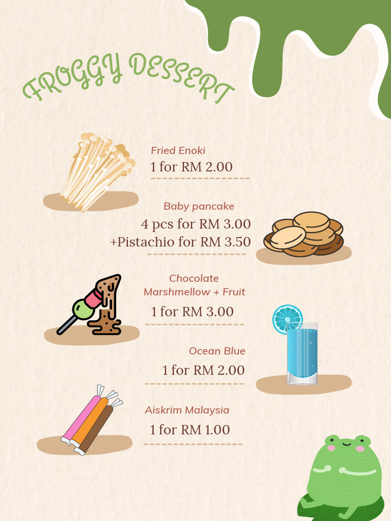 Froggy Dessert Menu 2 | PDF | Wellness