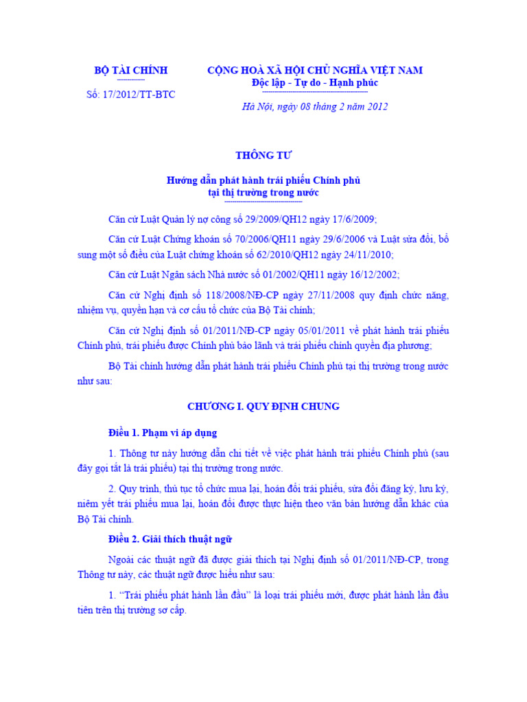 Bộ Tài Chính Cộng Hoà Xã Hội Chủ Nghĩa Việt Nam Độc lập - Tự do - Hạnh phúc | PDF