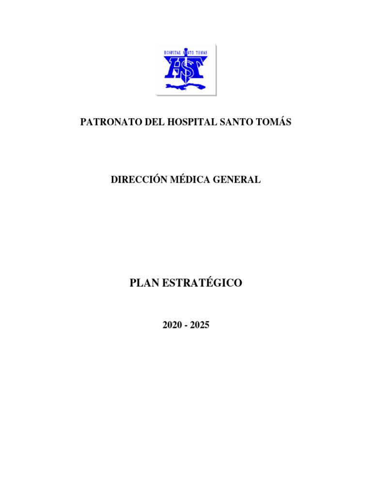 Plan Estratégico HST 2020 2025 | PDF | Hospital | Análisis FODA