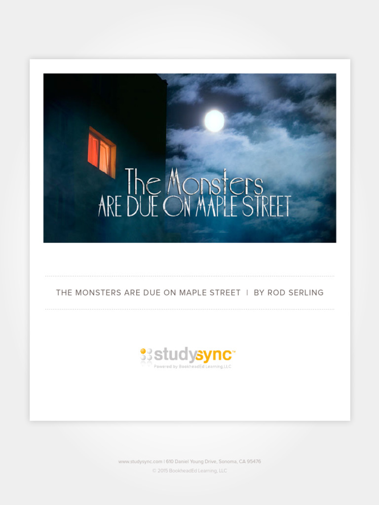 Fear and Mob Mentality on Maple Street | PDF | Mystery, Thriller ...