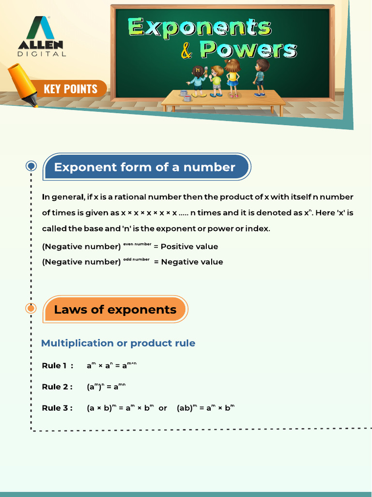 Exponents and Powers Olympiads Key Points Obwkcm | PDF