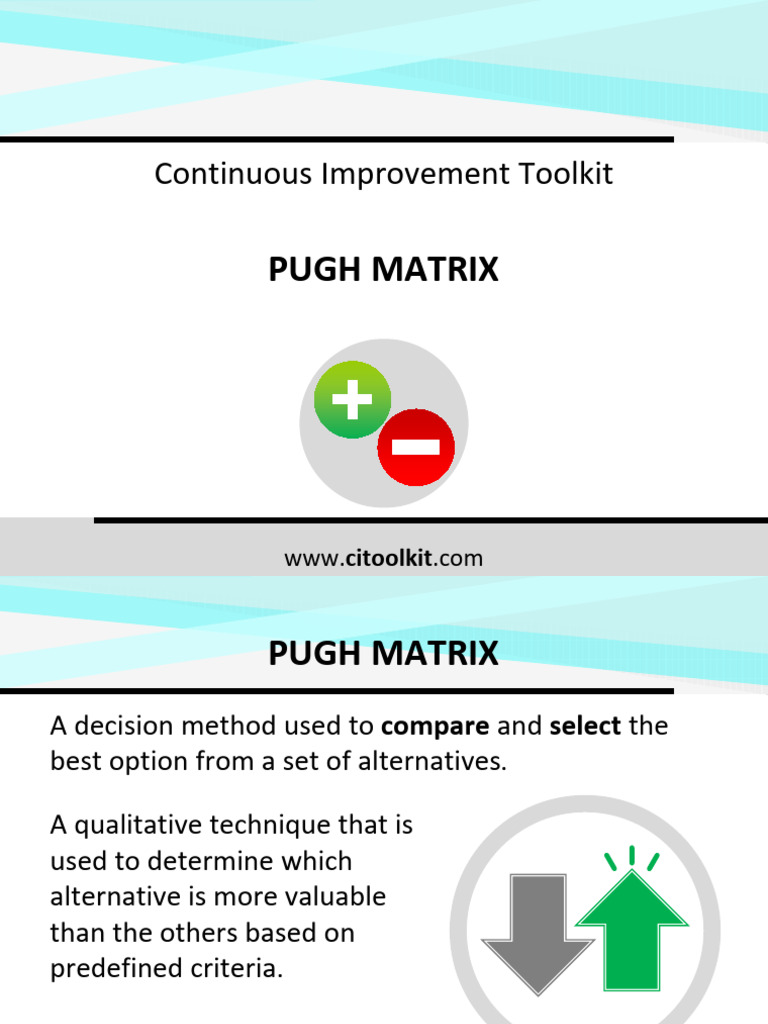 Pugh Matrix | PDF | Matrix (Mathematics) | Goal