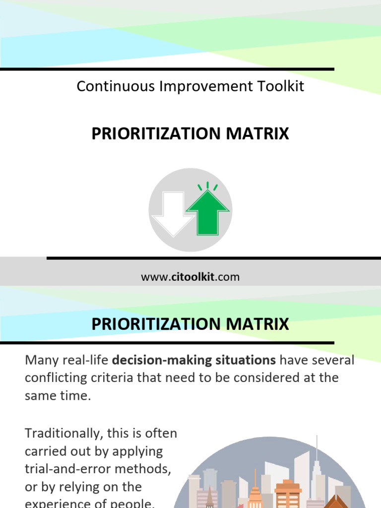Prioritization Matrix | PDF | Decision Making | Evaluation