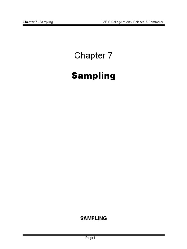 Sampling Methods Pdf Sampling Statistics