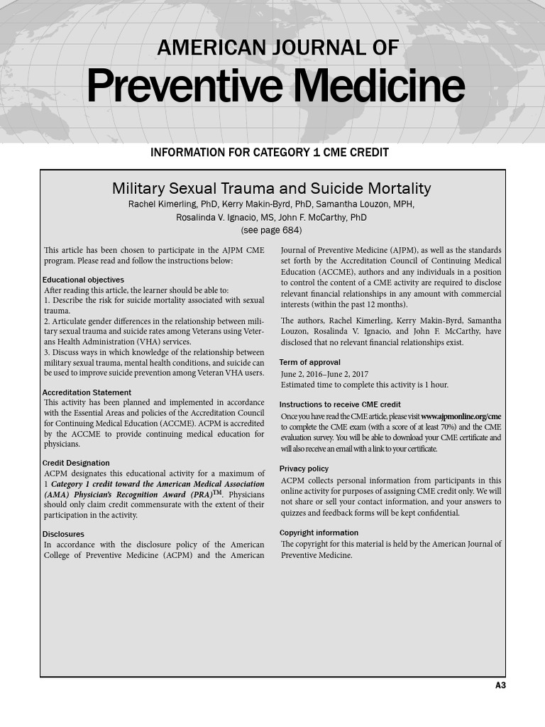 CME Educational Objectives 1 For June Amepre | PDF | Social Programs ...