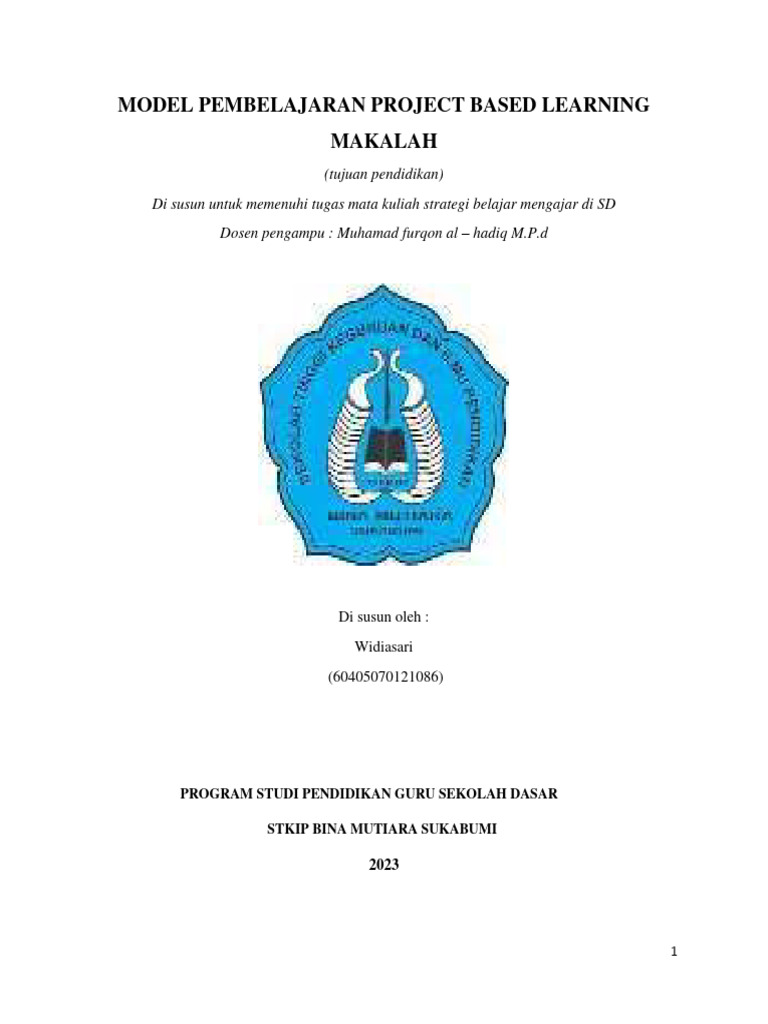 Model Pembelajaran Project Based Learning | PDF | Karier & Perkembangan