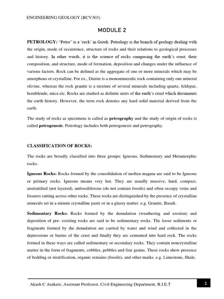 Module 2 | PDF | Sedimentary Rock | Rock (Geology)