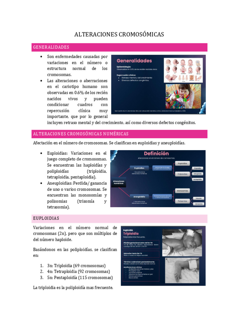 Alteraciones Cromosómicas | PDF | Cromosoma | Procesos biologicos