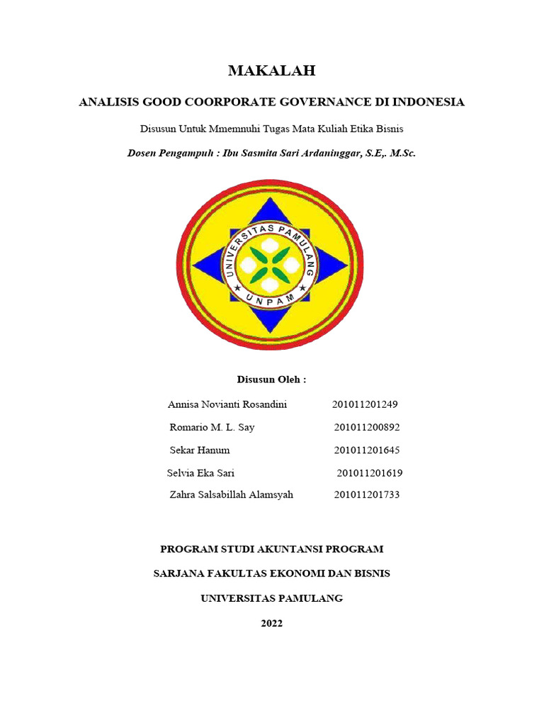 Analisis Good Corporate Governance Indonesia | PDF
