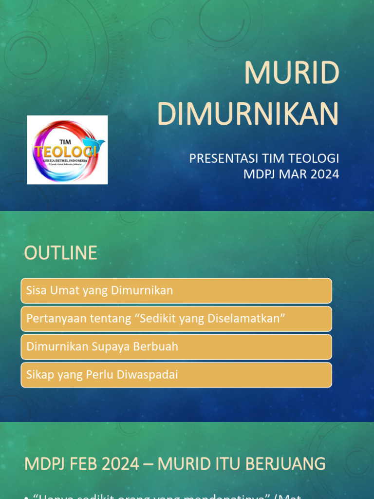Presentasi MDPJ Mar 2024 - Murid Dimurnikan - FINAL | PDF