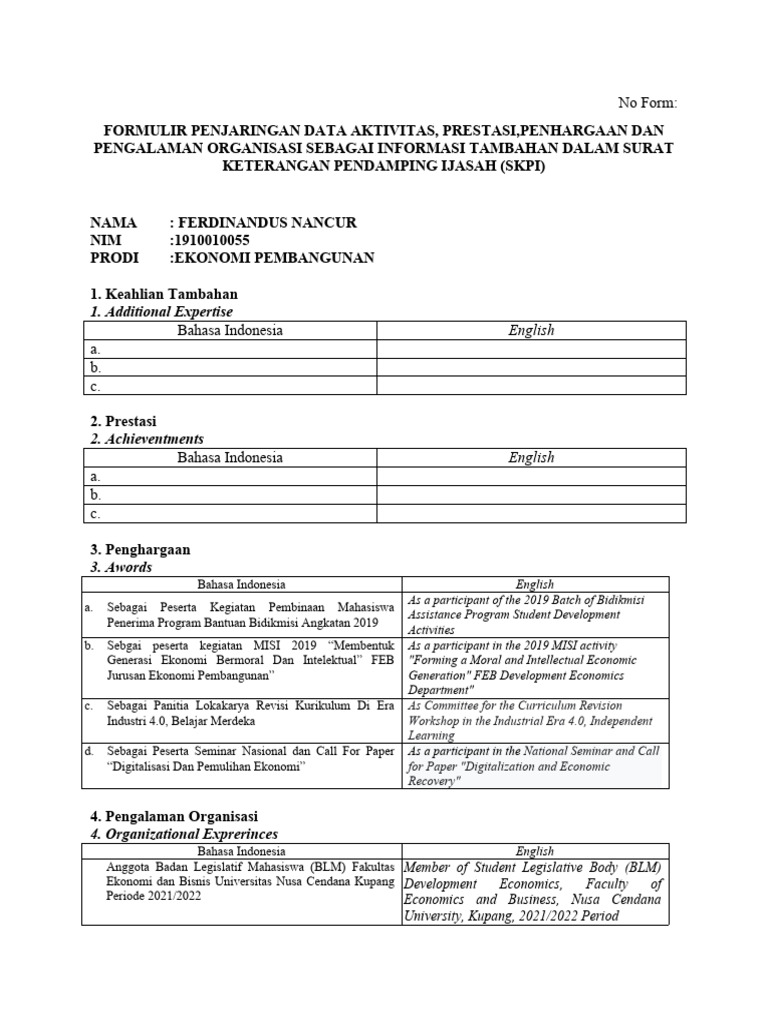 Skpi 1 Ferdi | PDF | Seni