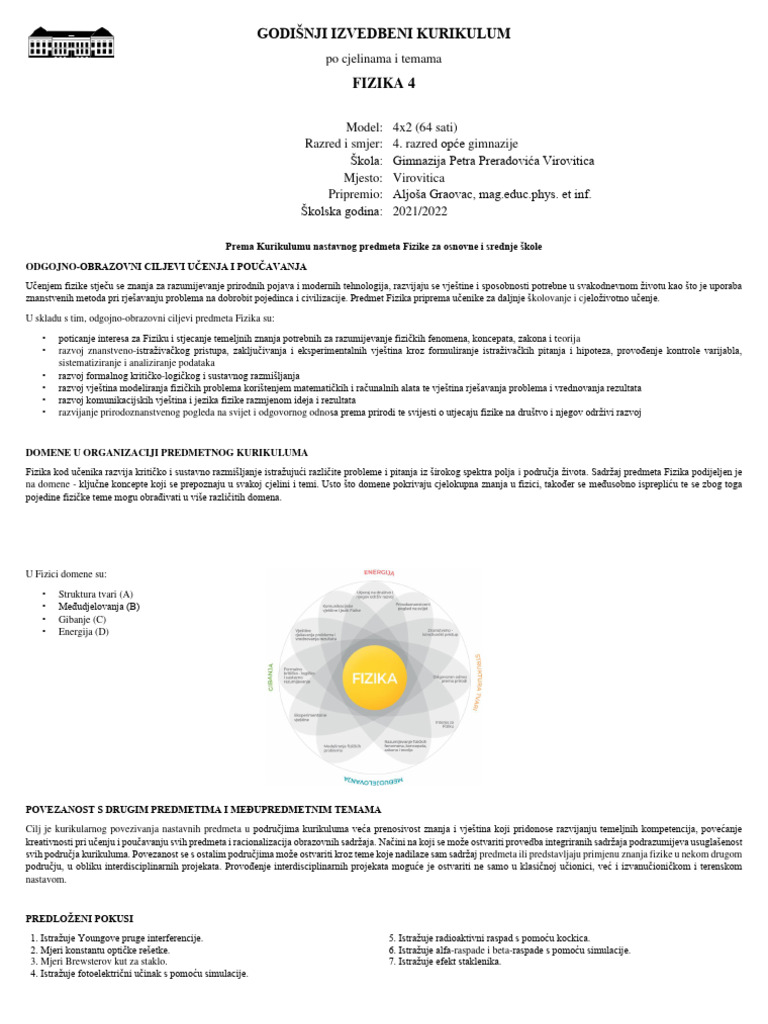 Razred - GIK - Model 4x2 - 64 Sati | PDF