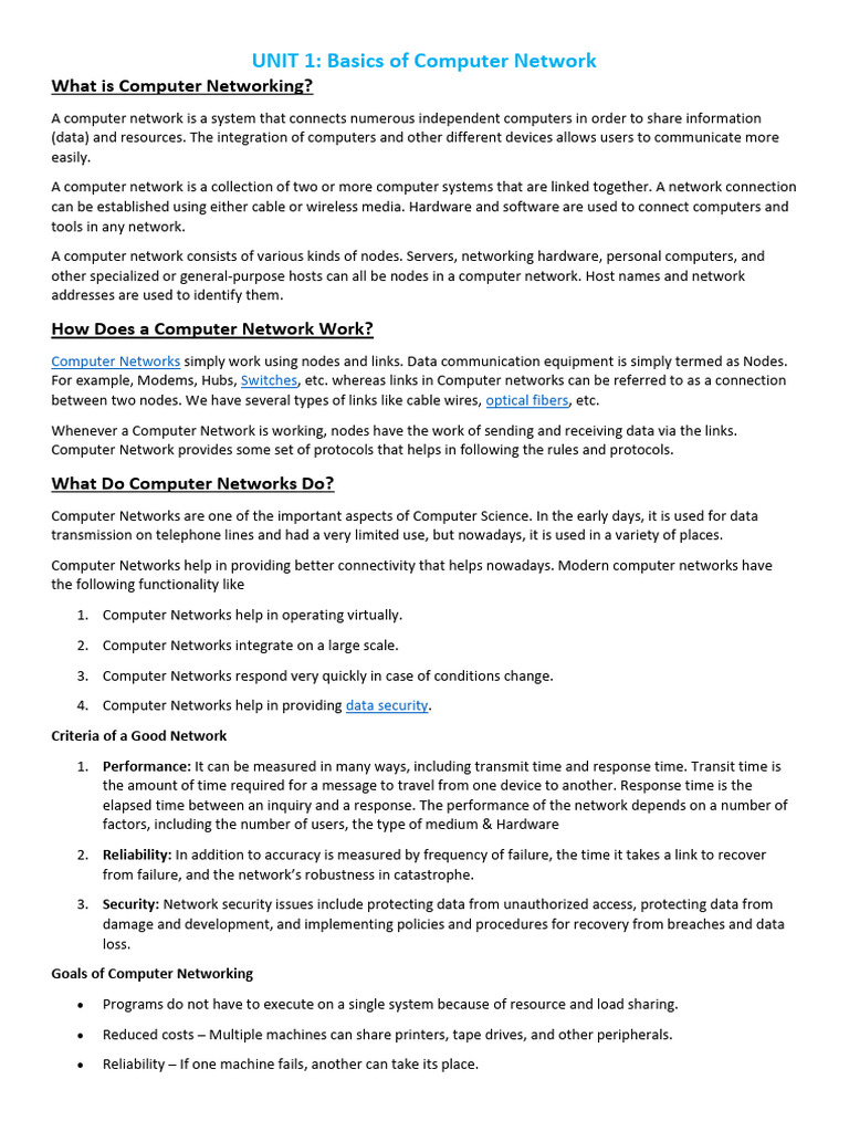 Computr Networking | Download Free PDF | Computer Network | Network Topology