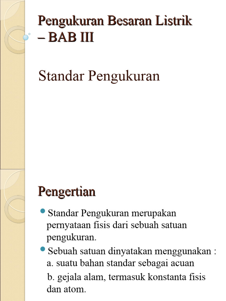 Standar Pengukuran | PDF | Sains & Matematika