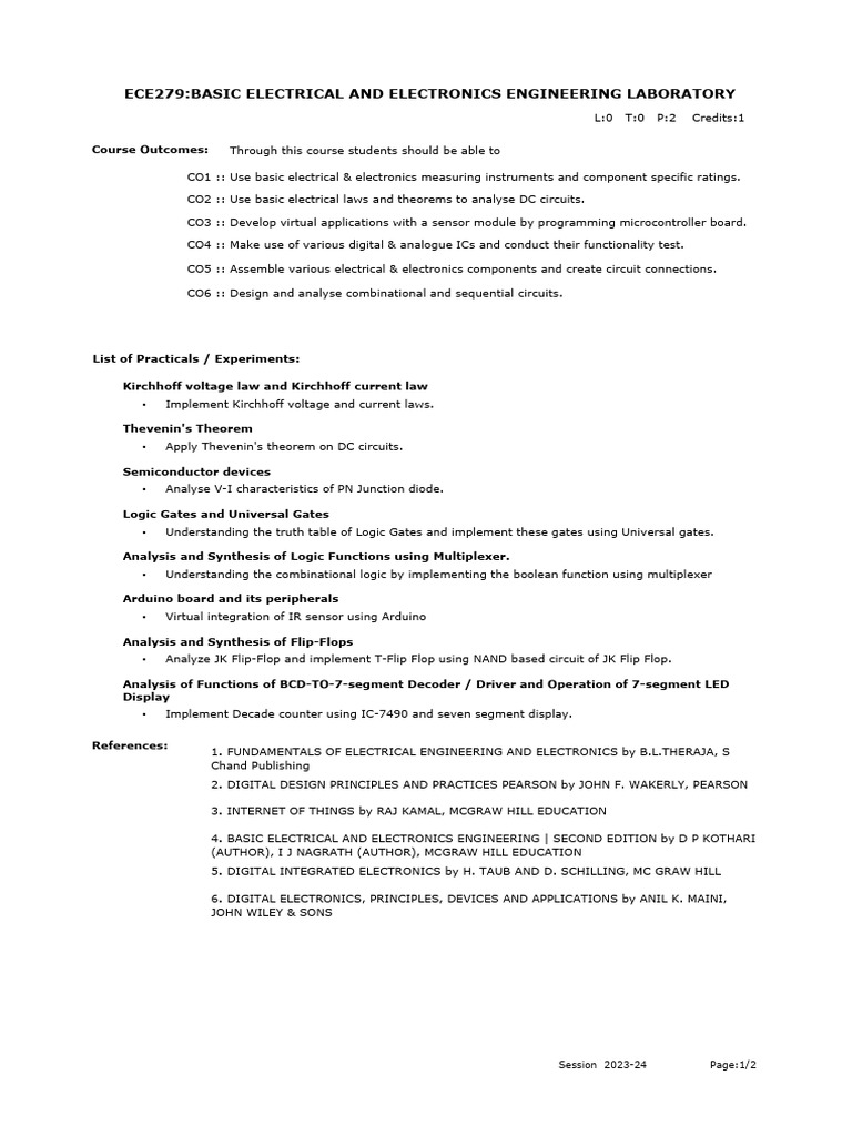 FRM Course Syllabus IPDownload | PDF | Logic Gate | Electronic Circuits