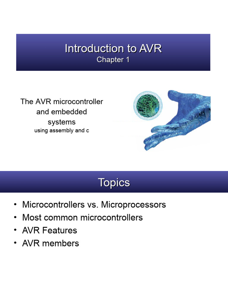 Introduction and AVR Architecture | PDF | Microcontroller | Central Processing Unit