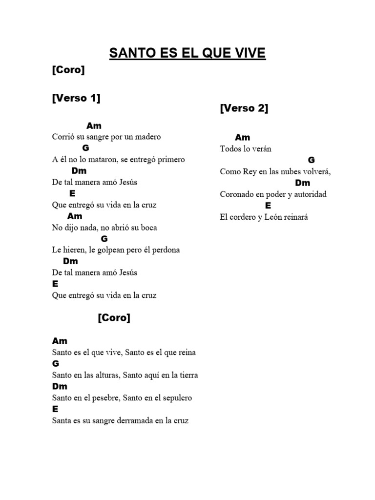 Santo Es El Que Vive (Lam) | PDF