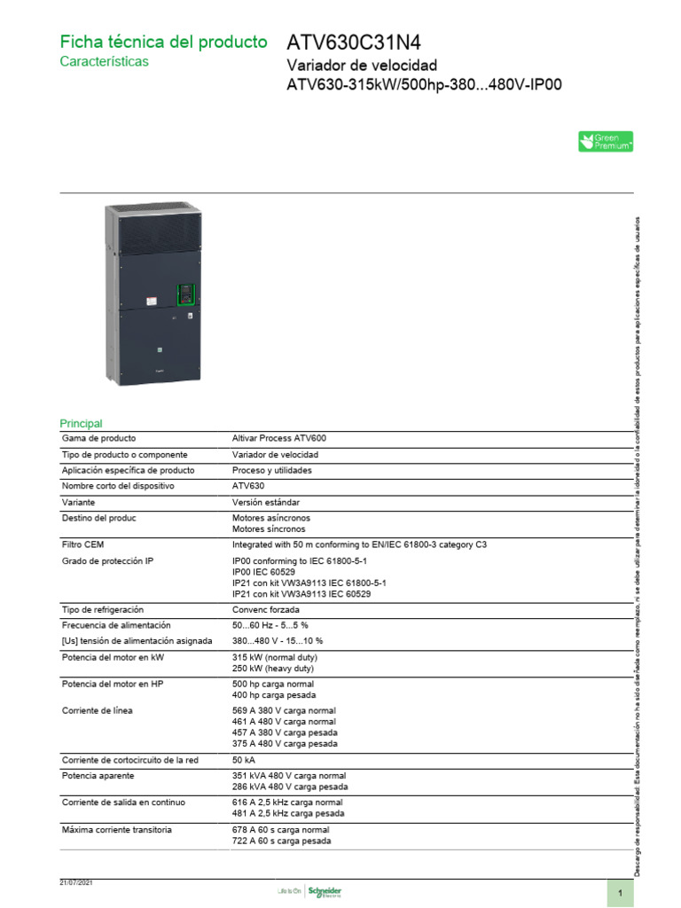 Altivar Process 600_ATV630C31N4 | PDF | Ingenieria Eléctrica