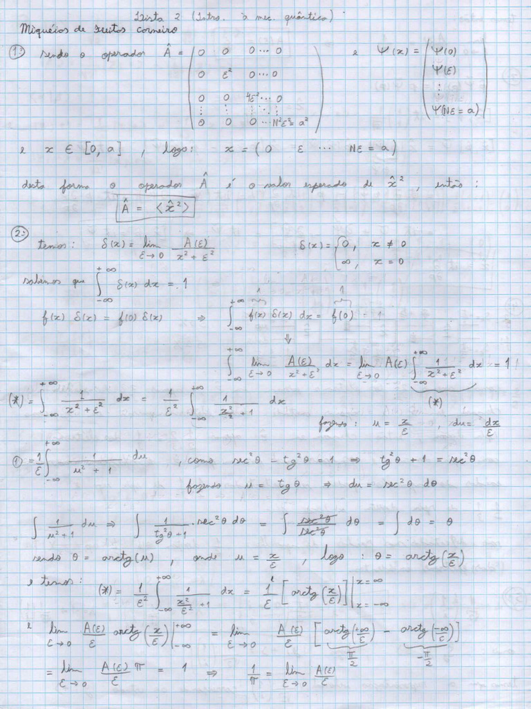 Lista 2 - Quântica | PDF