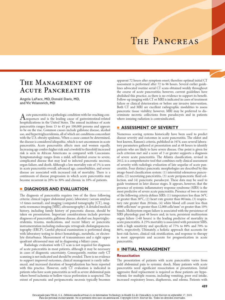 Current - Pacreatitis Aguda | PDF | Medicine | Diseases And Disorders