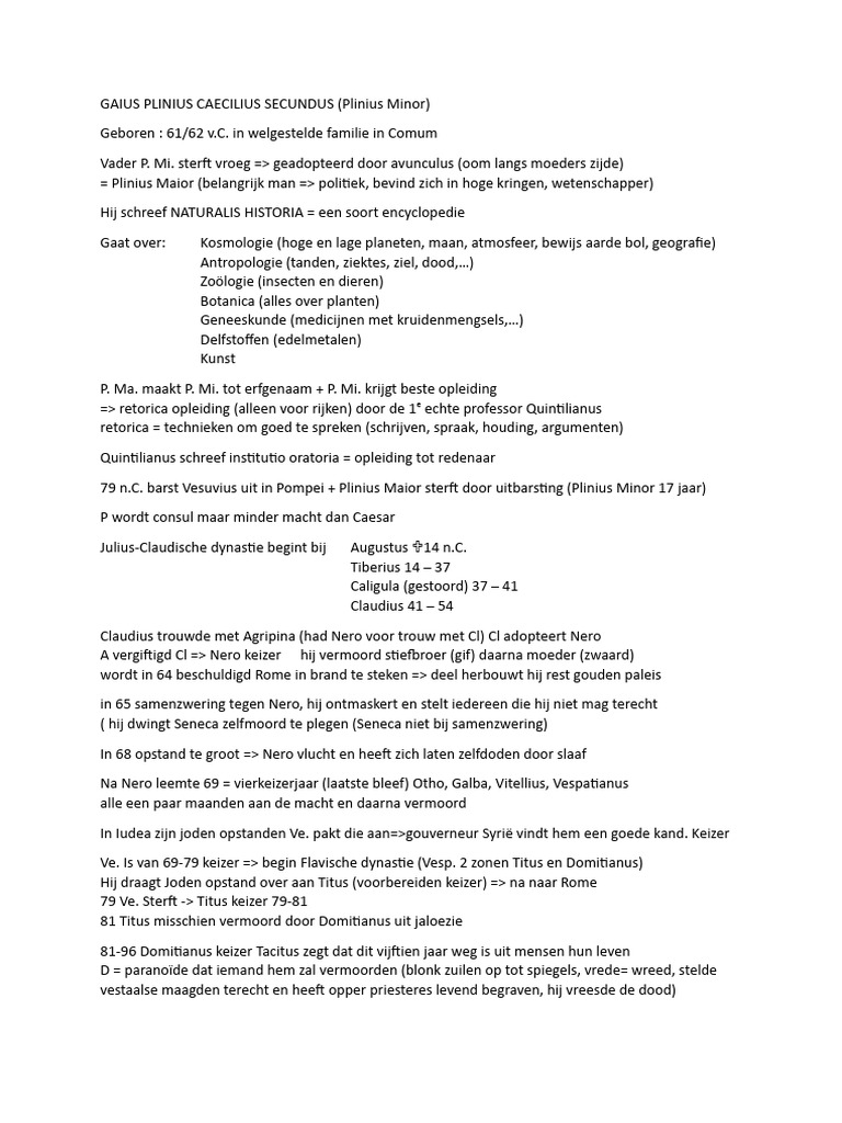 Inleiding Plinius | PDF