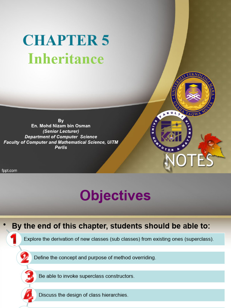 Chapter 5 Inheritance Pdf Inheritance Object Oriented Programming Class Computer 0345