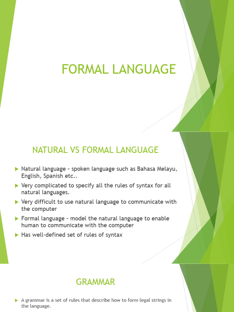 Lesson 10 - Formal Language S | PDF | Mathematical Logic | Formalism ...