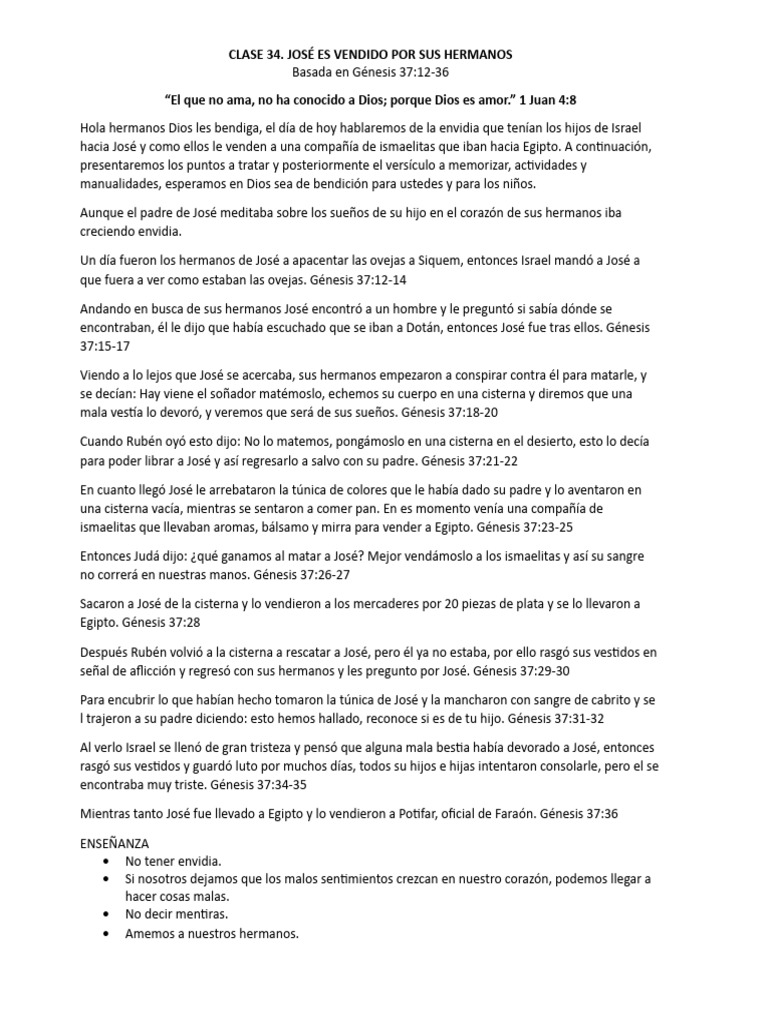 CLASE 34 jose es vendido | PDF