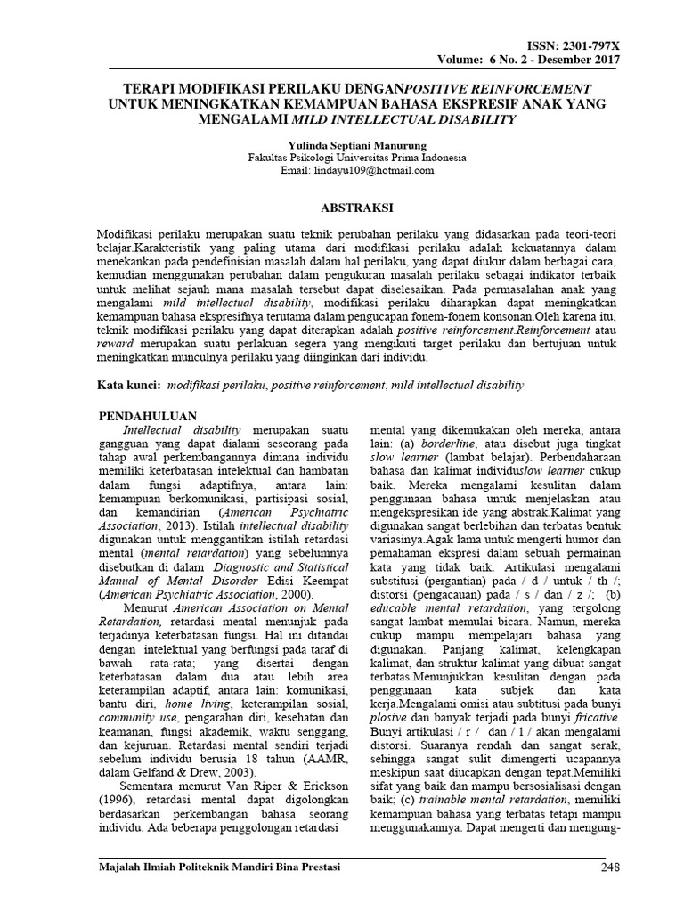 10_TERAPI MODIFIKASI PERILAKU DENGANPOSITIVE REINFORCEMENT | PDF