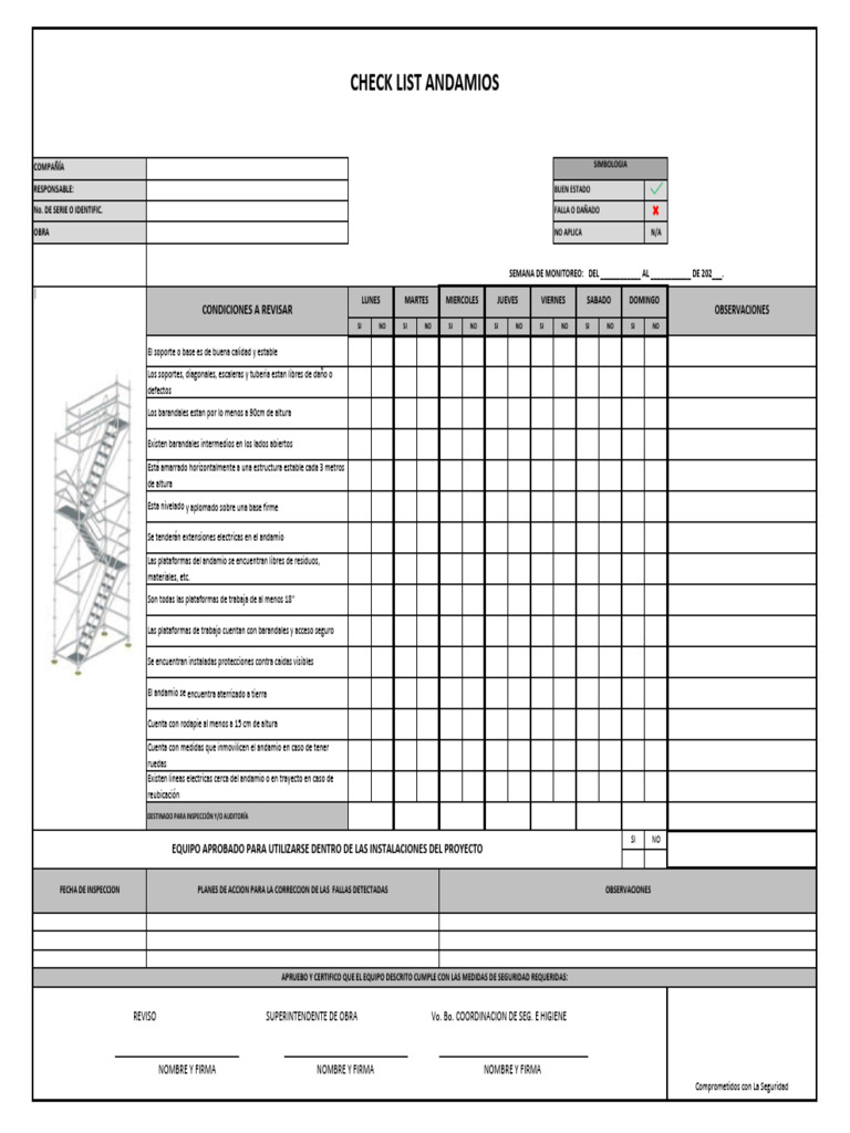 CHECK LIST ANDAMIO | PDF | Andamio