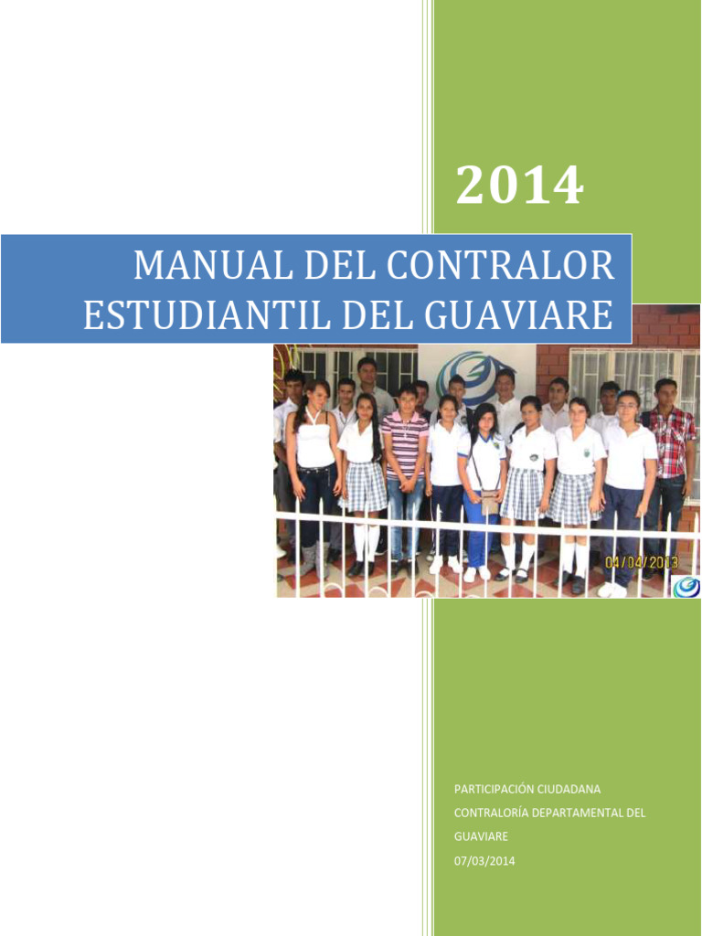 Manual del Contralor Estudiantil Guaviare | PDF | Negocios