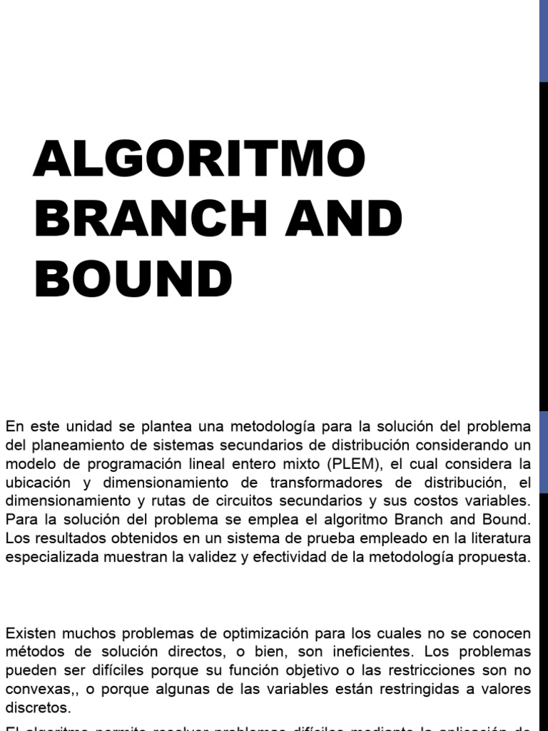 U2.5 Algoritmo Branch and Bound | PDF | Optimización Matemática | Lógica matemática