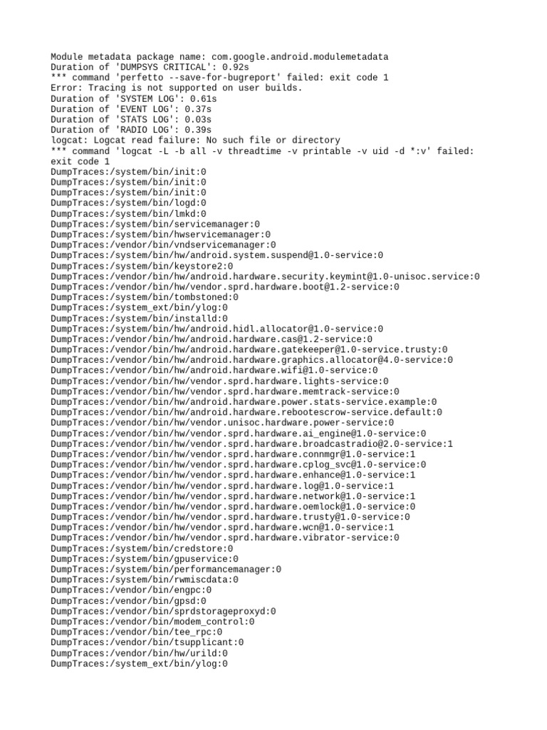 Bugreport WDT 2023 05 29 03 05 34 - Log | PDF | Computing | Utility ...