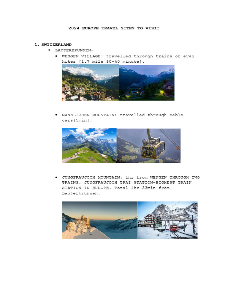 EUROPE TRAVEL GUIDE | PDF