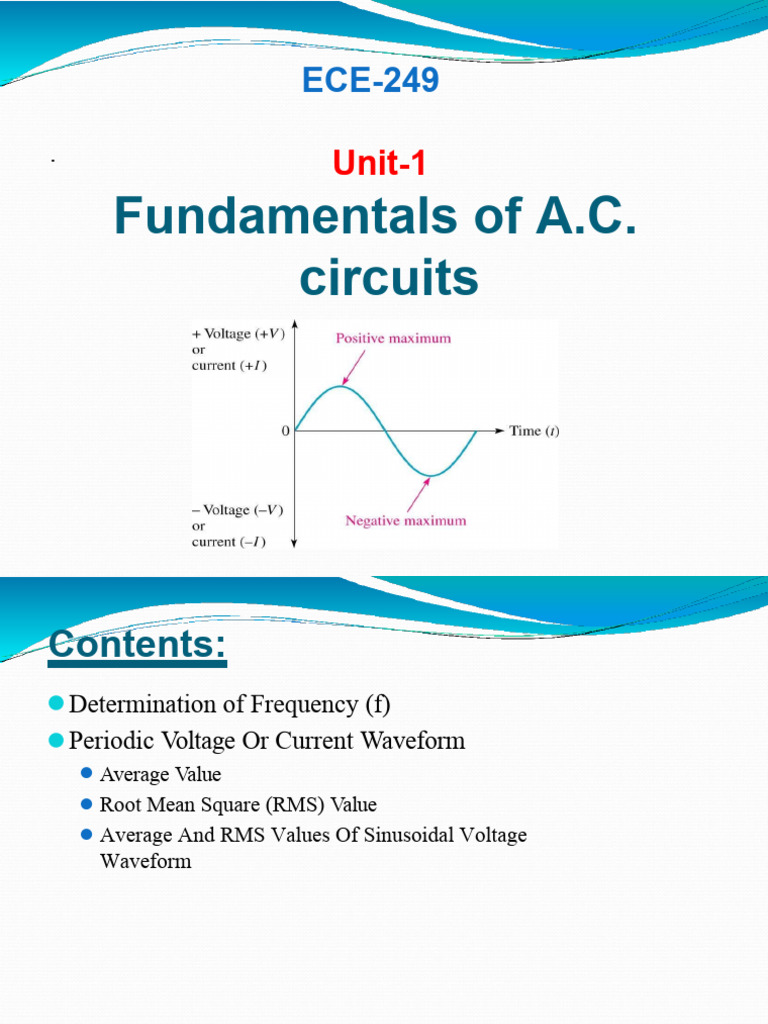 Lecture77 AC Circuits | PDF | Root Mean Square | Quantity