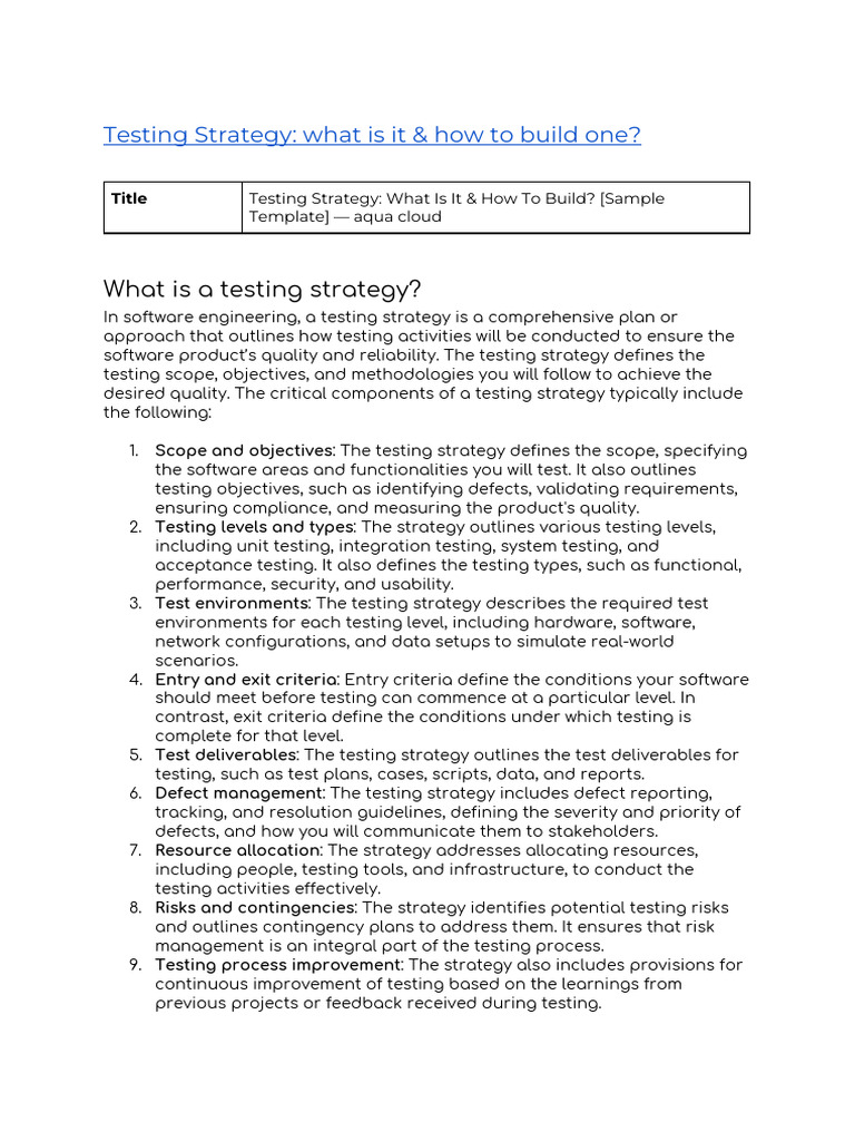Testing Strategy Over Optimisation Pdf Software Testing Agile
