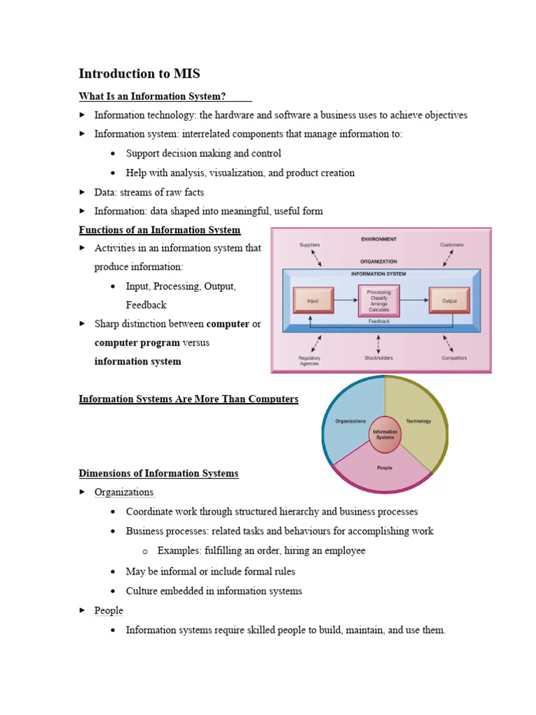MIS Note | PDF | Cloud Computing | Information System