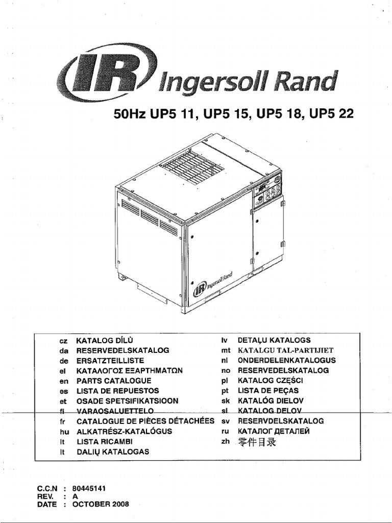Compressor Ingersol Rand Up5 Series Lista de Pecas-17122021 | PDF
