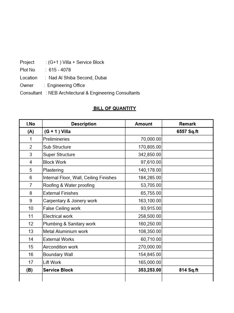 Quotation 615-4078 Babulal | PDF | Tile | Wall