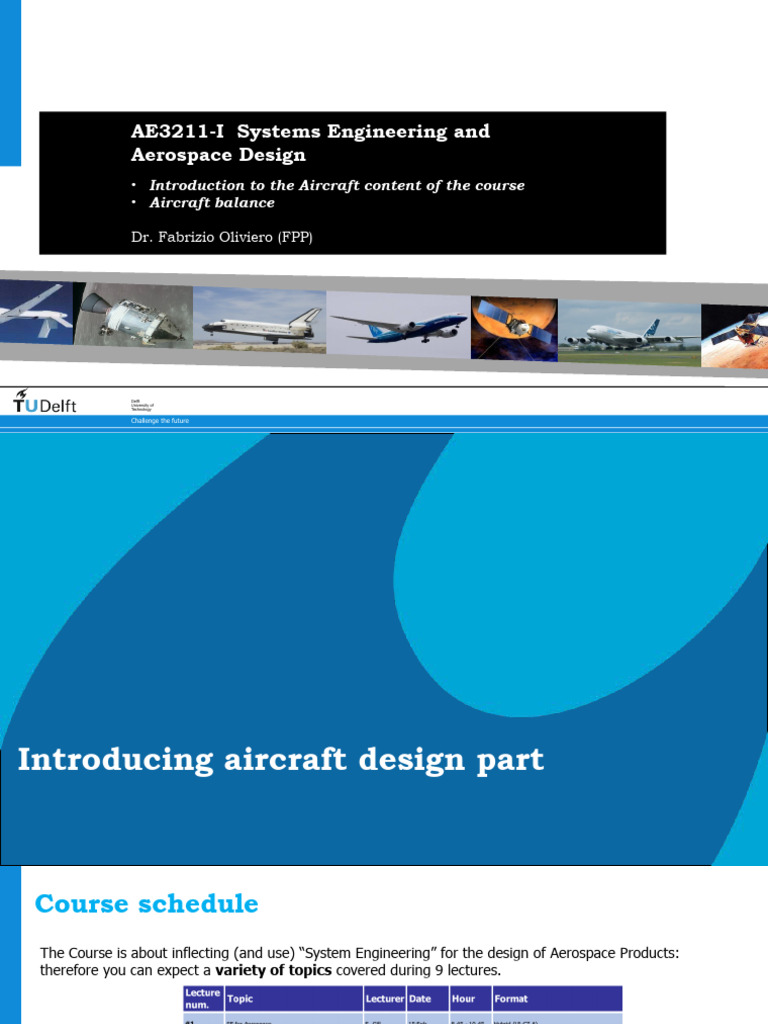 Lecture 6 - W&B in AC Design - BS | PDF | Aircraft | Center Of Mass