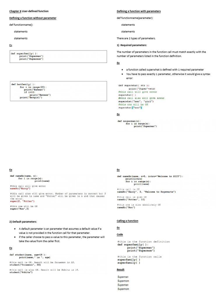 Chapter 8 user defined function | PDF | Parameter (Computer Programming ... Chapter 8 user defined function | PDF | Parameter (Computer Programming ...