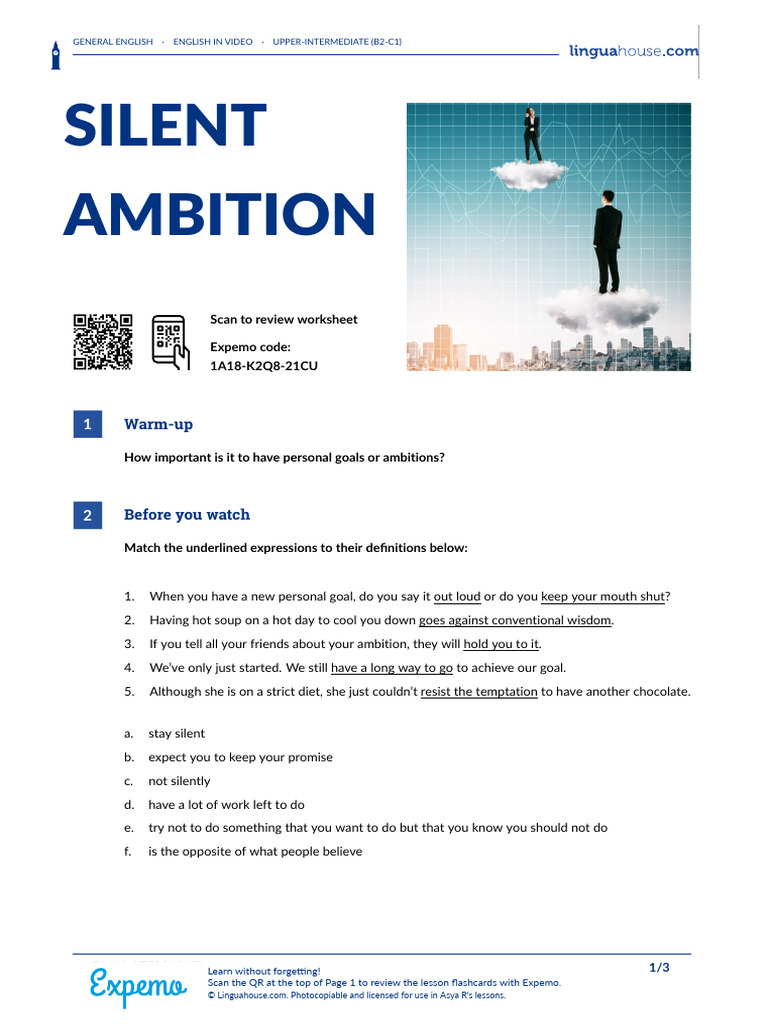 Silent Ambition and Goal Achievement | PDF | Goal | Psychology