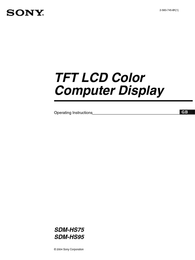 SDM HS75 | PDF | Computer Monitor | Menu (Computing)