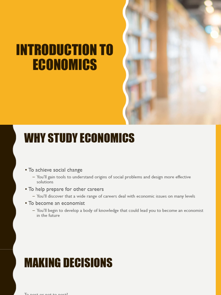 Ch01 - Introduction - To - Economics | PDF | Economics | Labour Economics