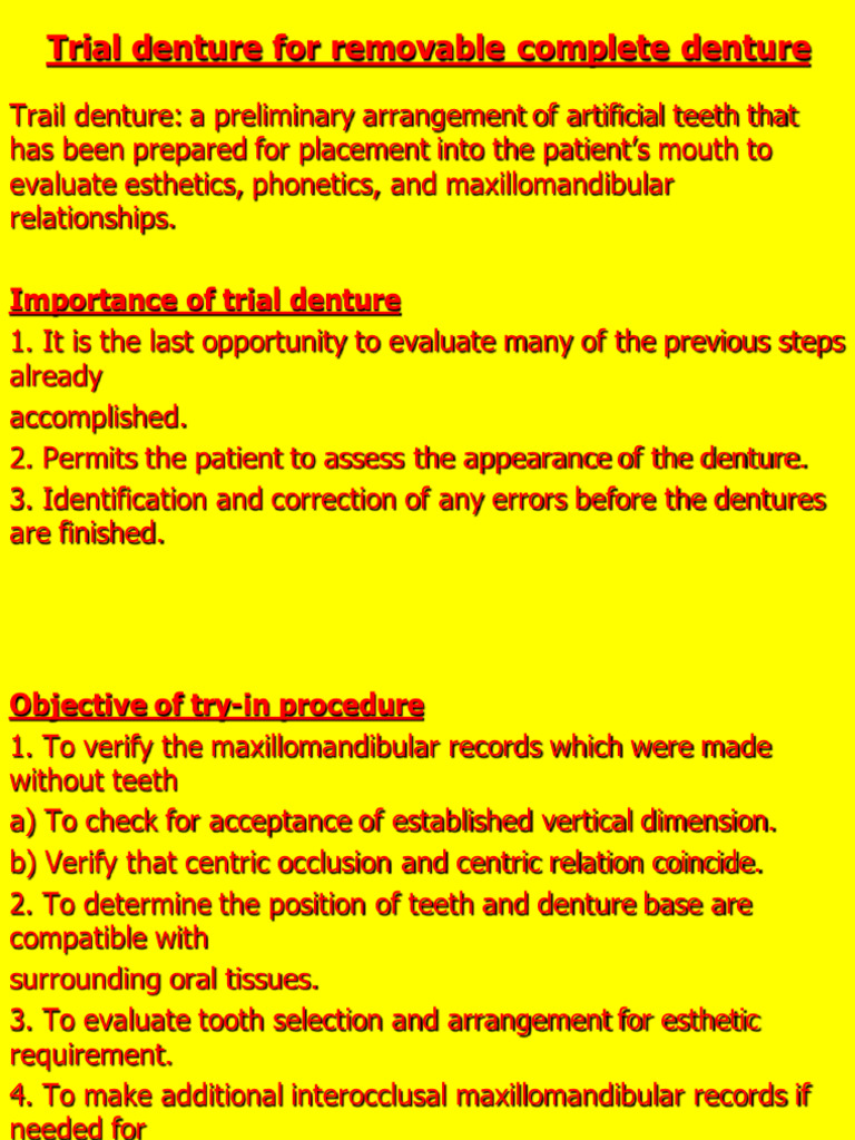 Data Show 19 Try-In Complete Denture | PDF | Dentures | Dentistry Branches