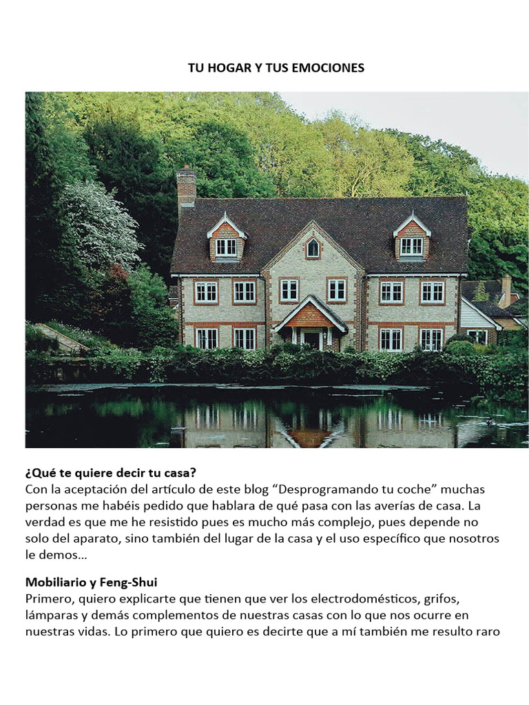 Bio Descodificación Del Hogar | PDF | Feng Shui | Las emociones