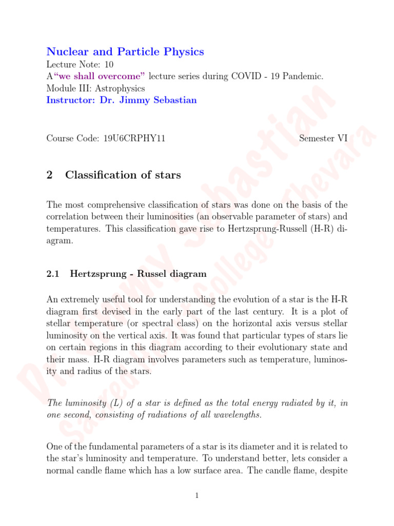 Astro 1 | PDF | Stars | Nuclear Fusion