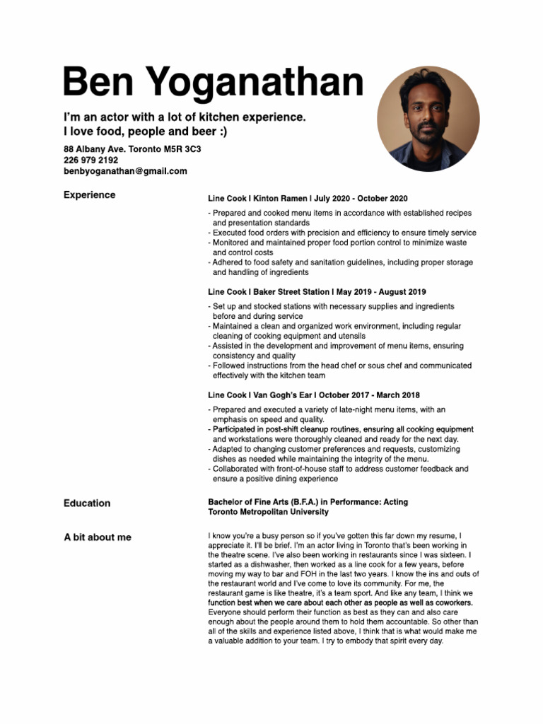 Ben Resume- Line | PDF