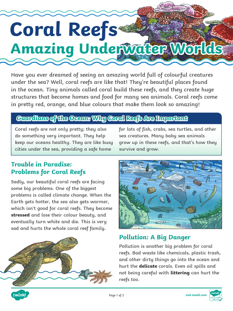 Coral Reefs_ Amazing Underwater Worlds | PDF | English As A Second Or ...