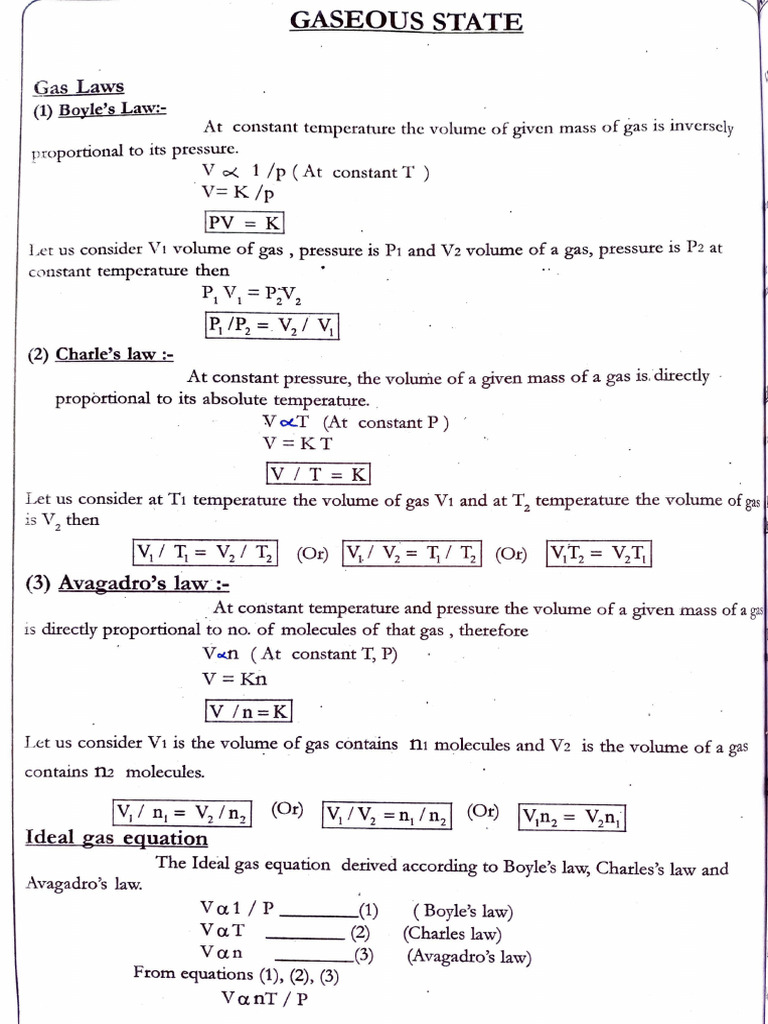 liquid and gaseous state | PDF